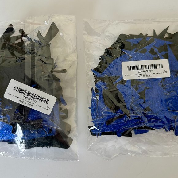 Party Supplies | 40 Pcs Blkblue Graduation Cap Confetti Set Of 2 200 ...